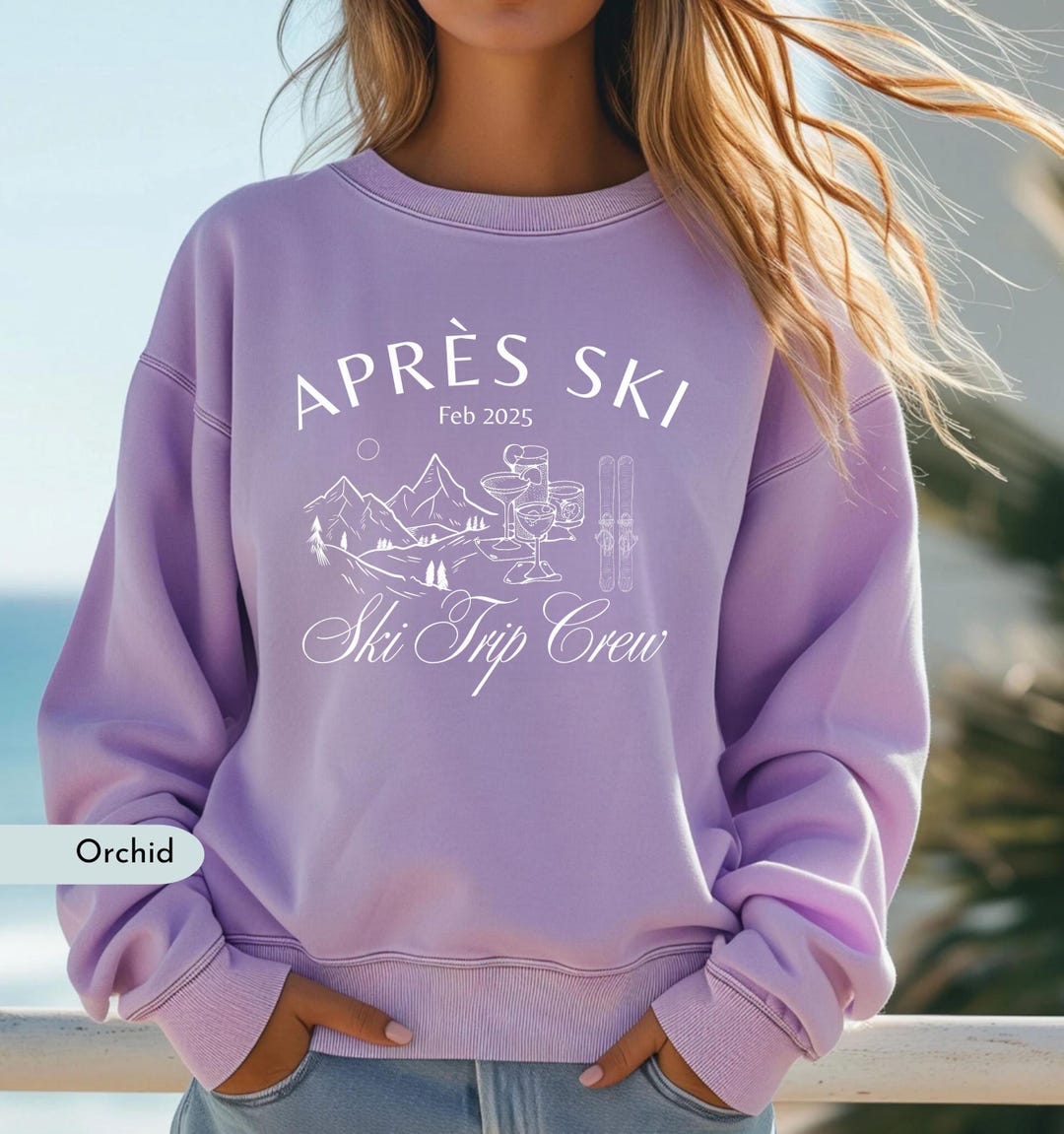 Custom Apres Ski Sweatshirt, Comfort Colors Aspen Sweaters, Adventure ...