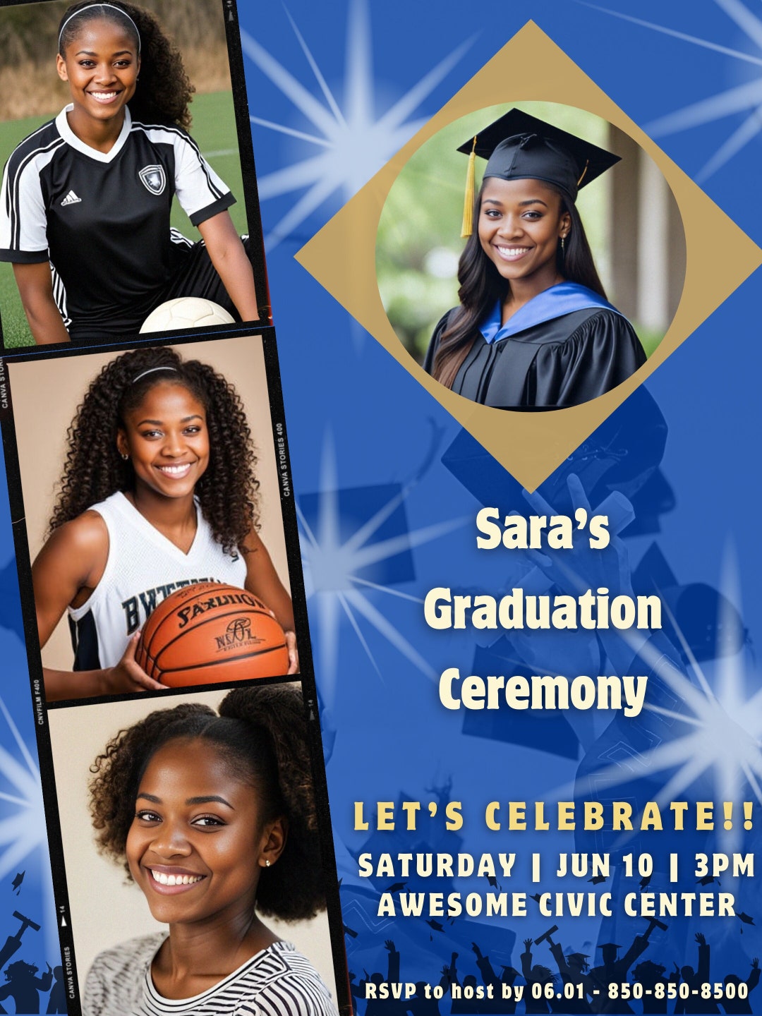 Editable Graduation Announcement, Yard Sign Template - Etsy