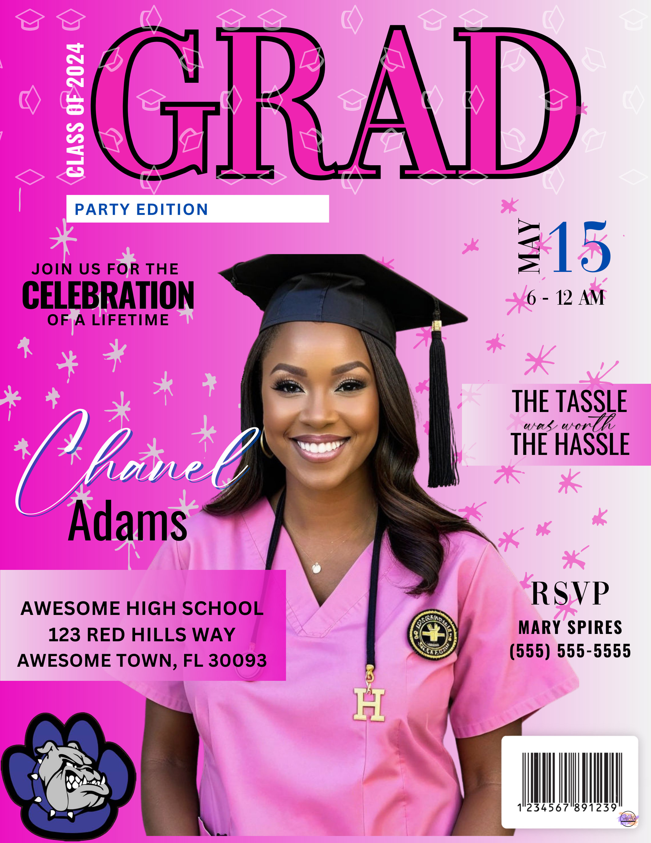 Editable Graduation Magazine Cover, Prom Cover, Senior Send off ...