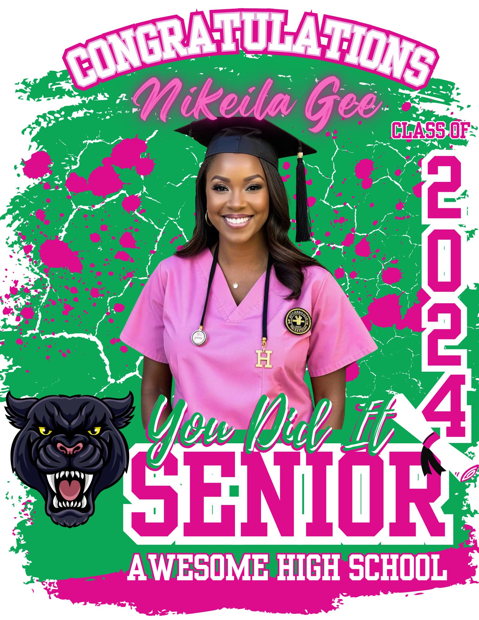 6 Customizable Graduation T-shirt Templates - Etsy