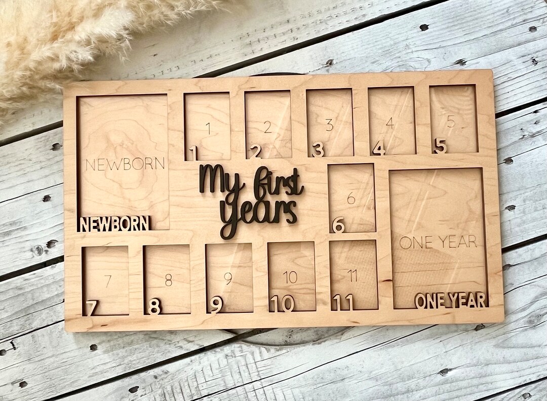 First Year Photo Frame | Newborn to One Year Picture Frame | One Month ...