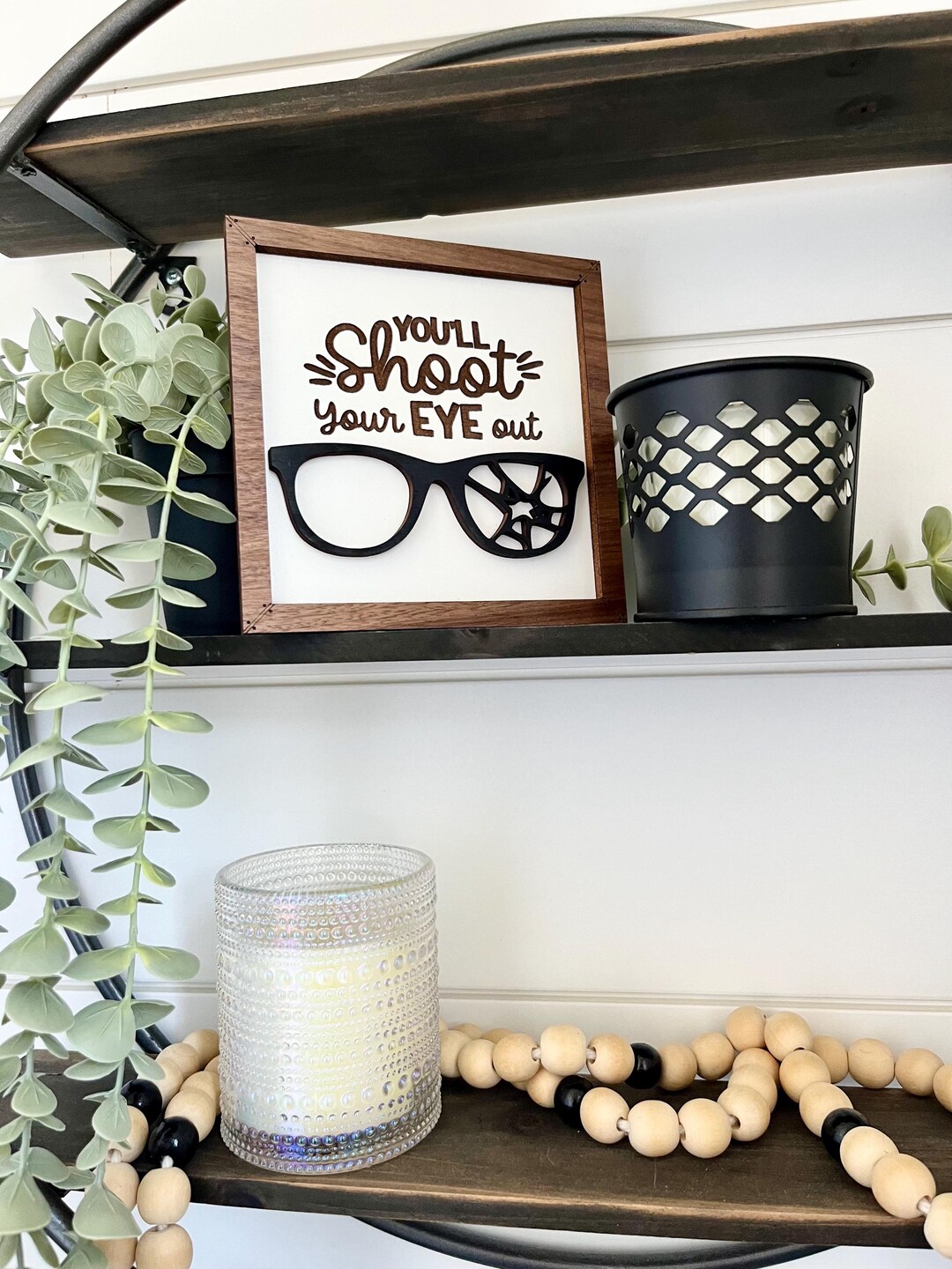 Shoot Your Eye Out Leaner Sign | Christmas Story | Christmas Decor ...