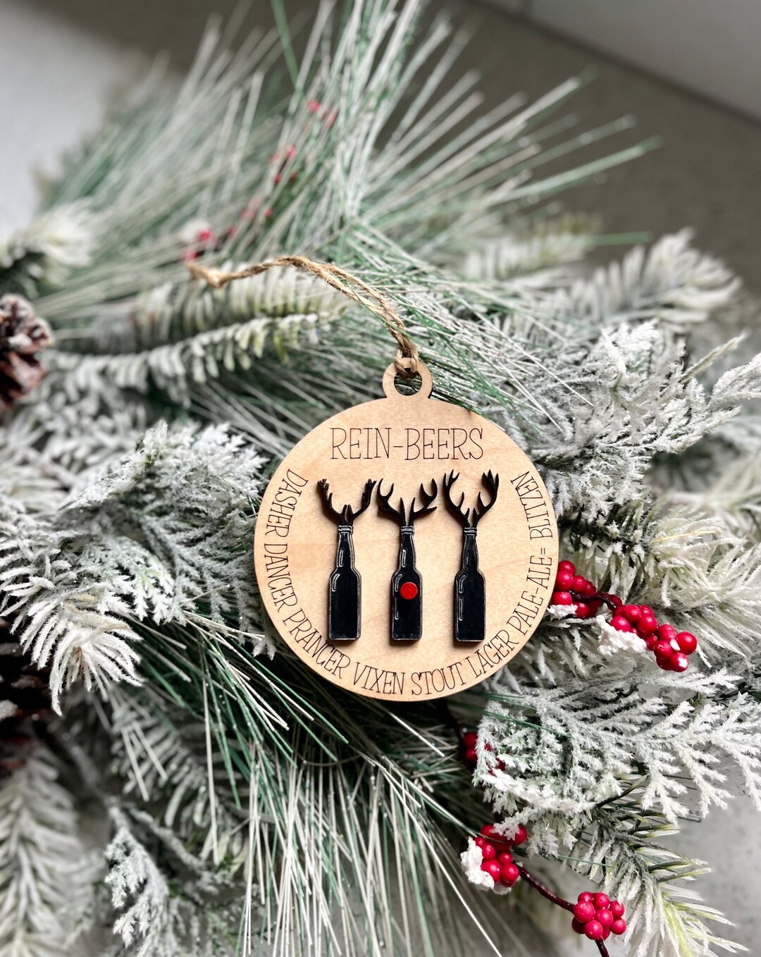 Rein-beers Ornament | Christmas Ornament | 2024 | Merry Christmas ...