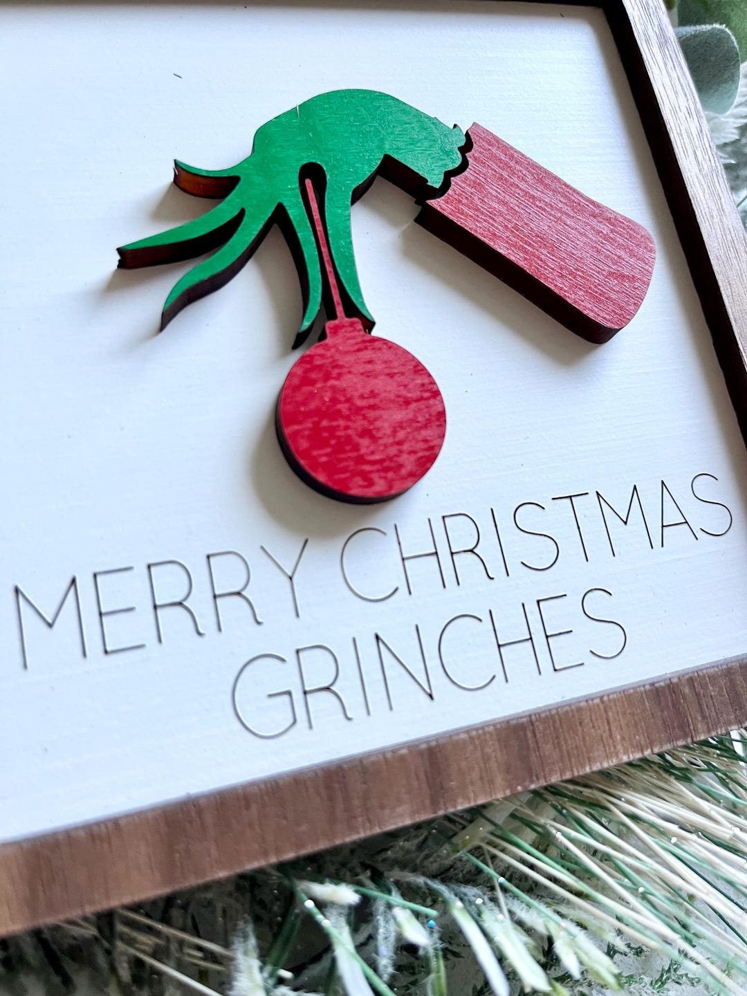 Merry Christmas Grinches Leaner Sign | Christmas Decor | Movie Quotes ...