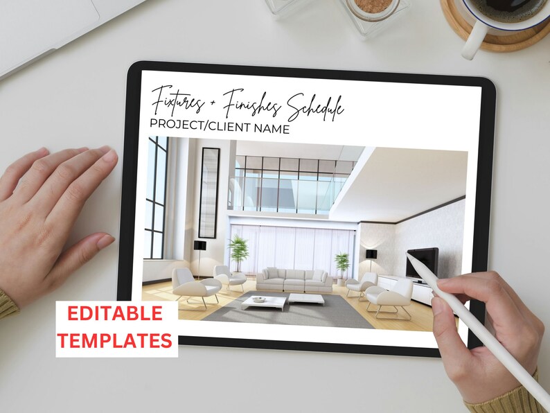 Fixtures and Finishes Schedule: Interior Design Template (canva) - Etsy