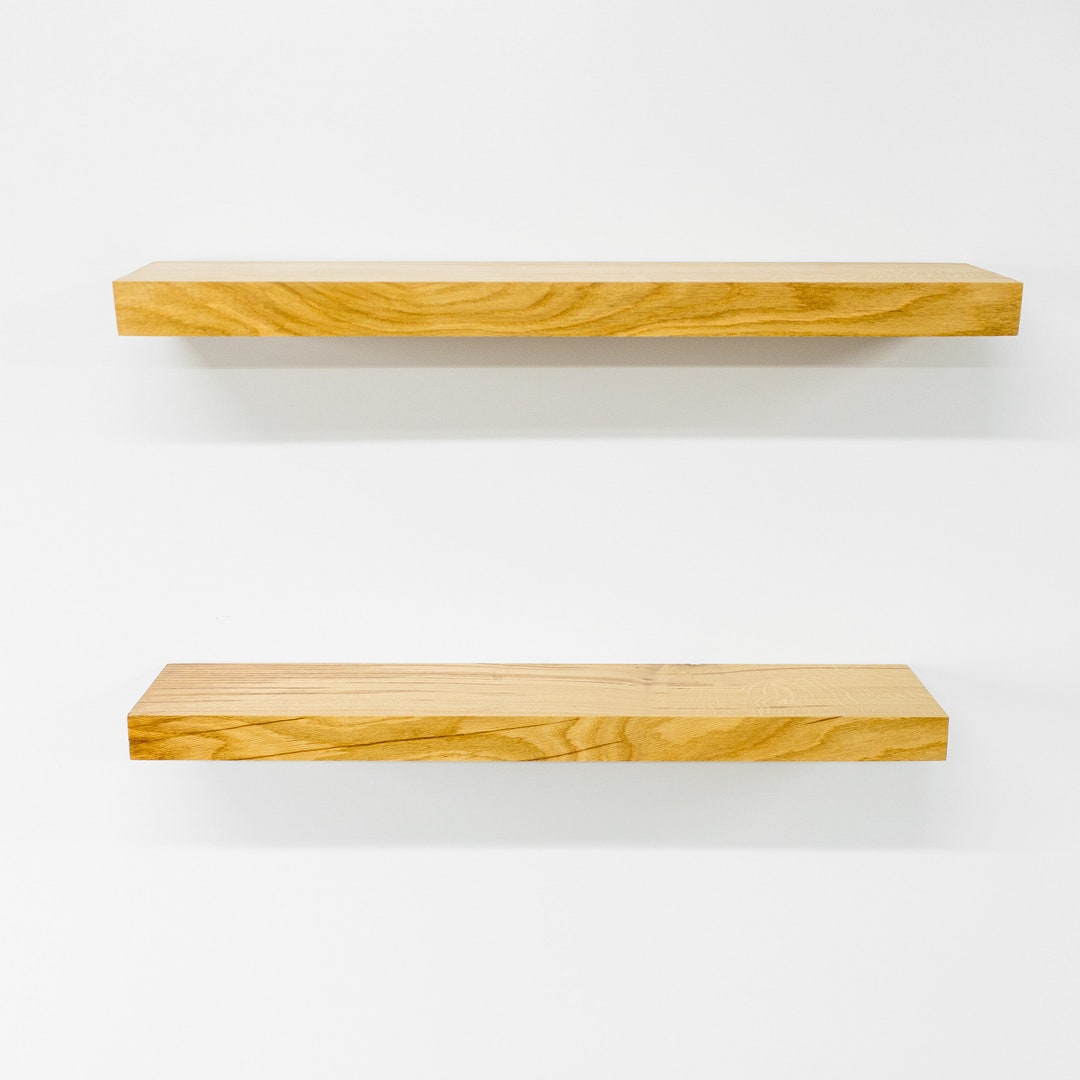 Ash Floating Shelf / Oak Floating Shelves /custom Wood Shelves/ Rustic ...