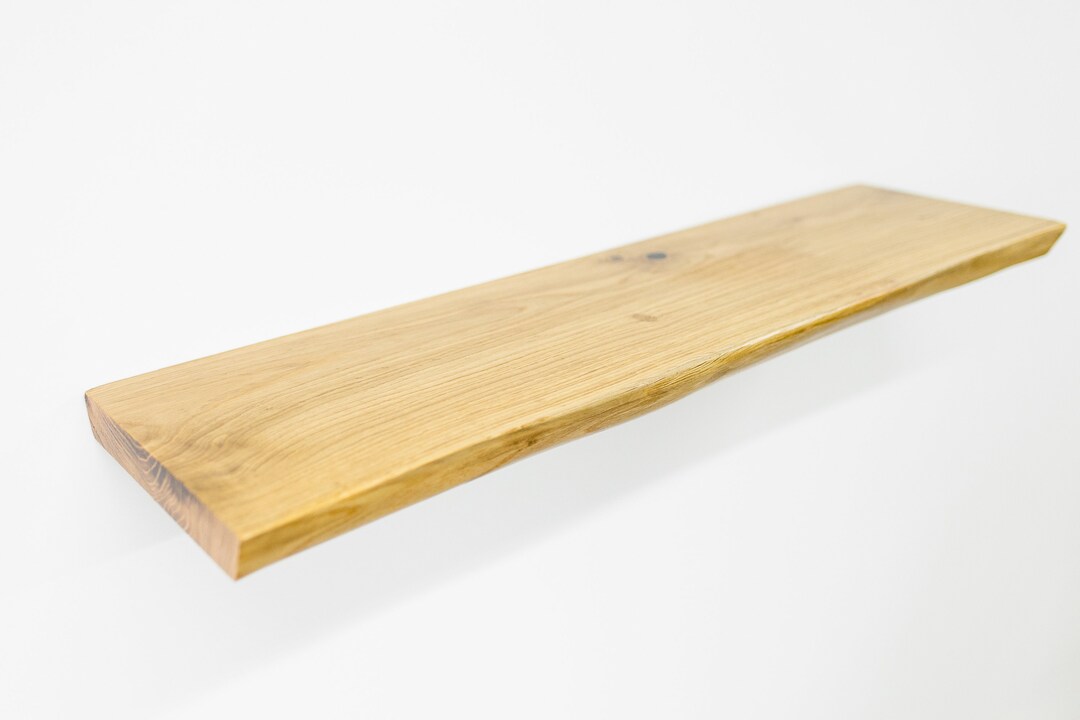 Oak Floating Shelves / Custom Wood Shelves / Rustic Shelves / Long Book ...