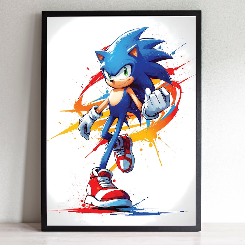 Sonic Set 3 Art Print - Digital File, Illustration Posters, Wall Art ...