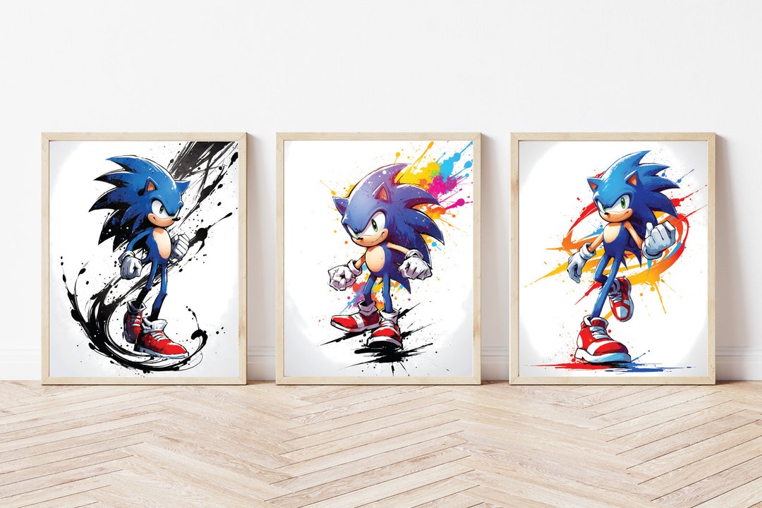 Sonic Set 3 Art Print - Digital File, Illustration Posters, Wall Art ...