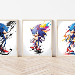 Sonic the Hedgehog Art Print Set: Kids Room Decor (digital Download) - Etsy