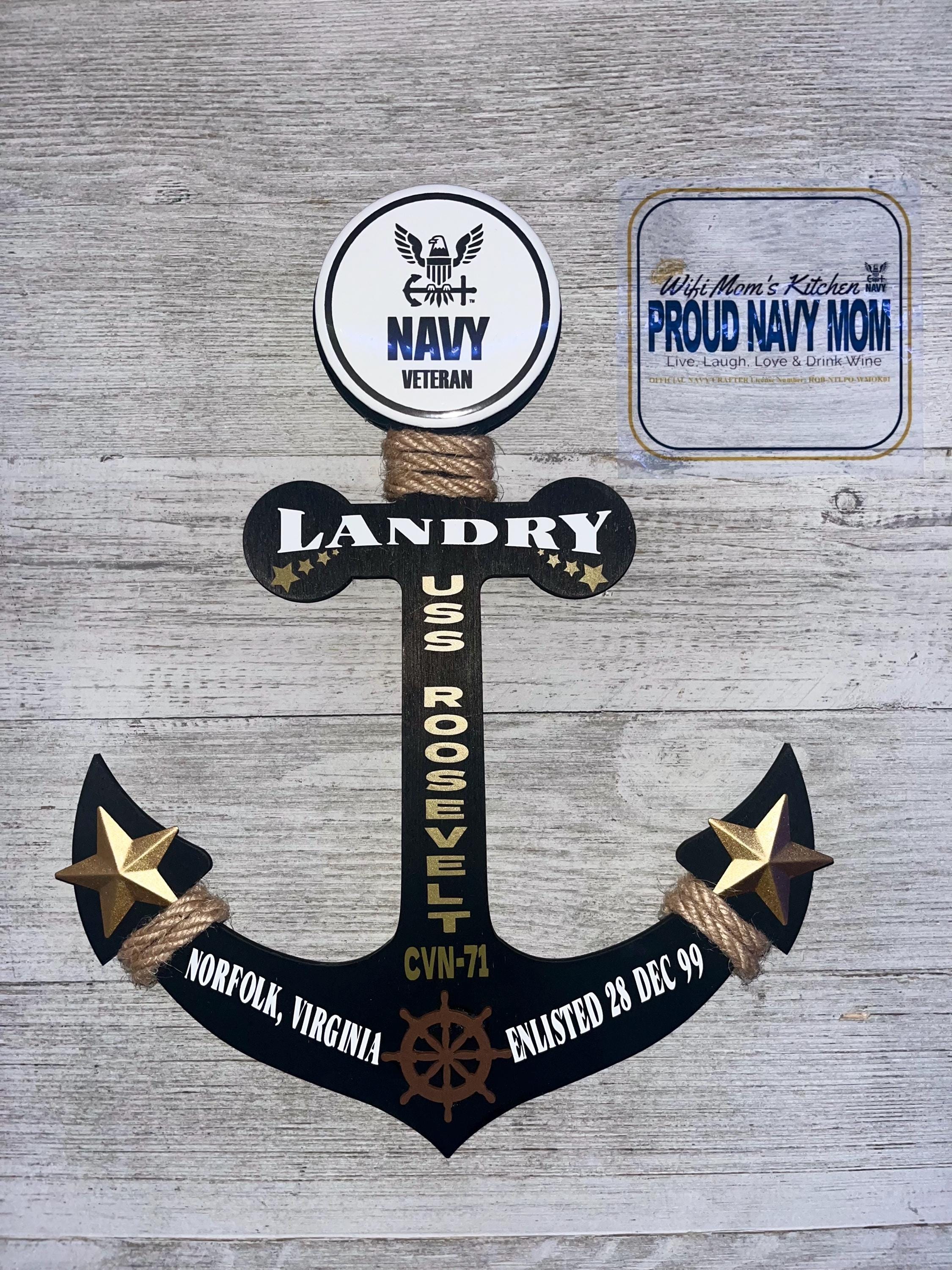 Personalized Veteran 1st Duty Anchor/navy PIR Anchor/navy Gift/navy ...