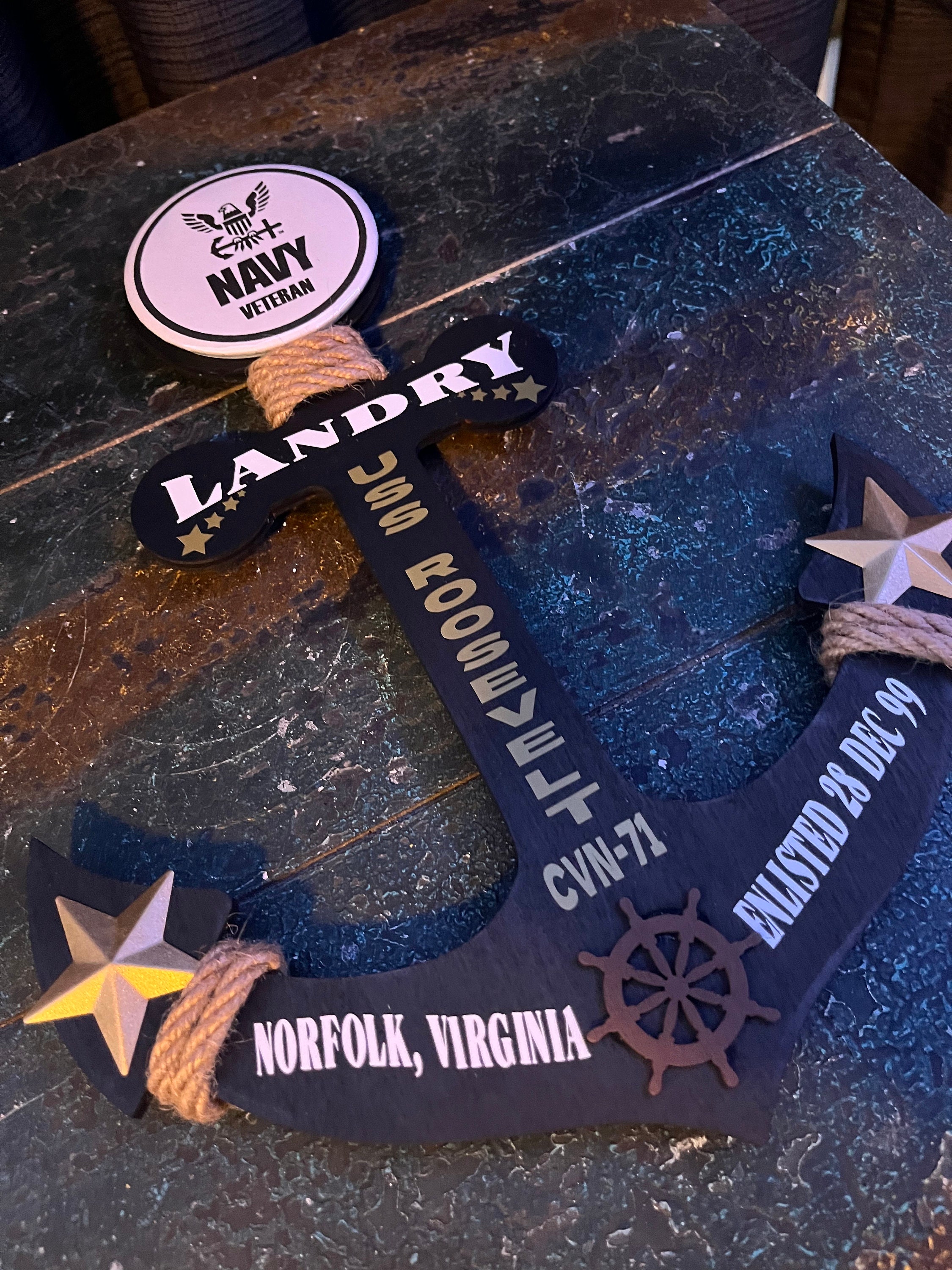 Personalized Veteran 1st Duty Anchor/navy PIR Anchor/navy Gift/navy ...