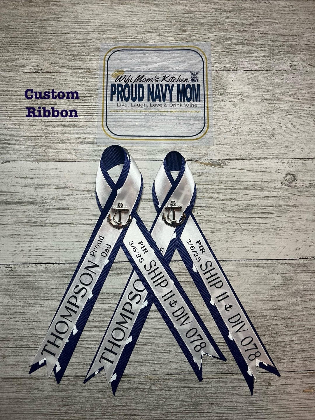 Custom Navy PIR Ribbon/navy Pir/navy Ribbon/navy Graduation/military ...
