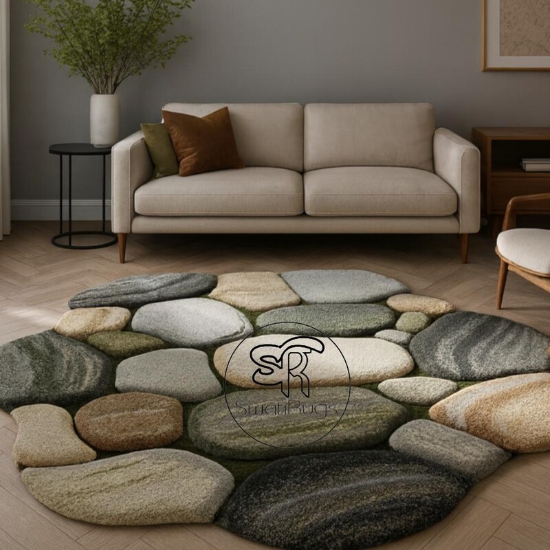 River Rock Rug - Etsy