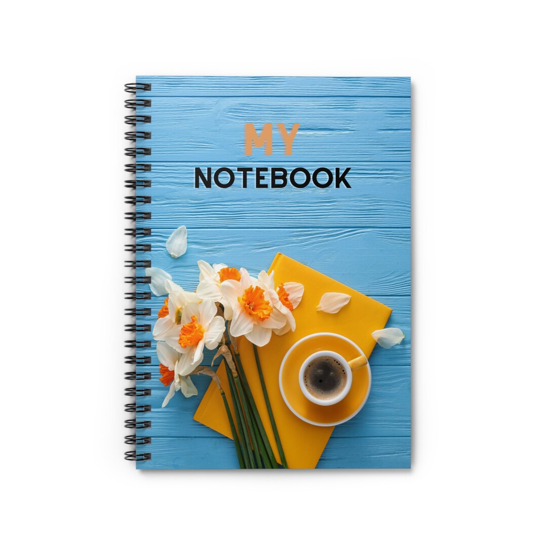 Inspiring Yellow and Blue Spiral Notebook Ruled Line - Etsy