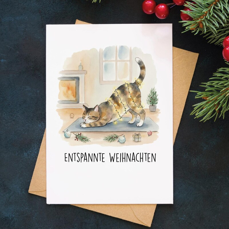 Weihnachtskarte tiere running - Etsy.de