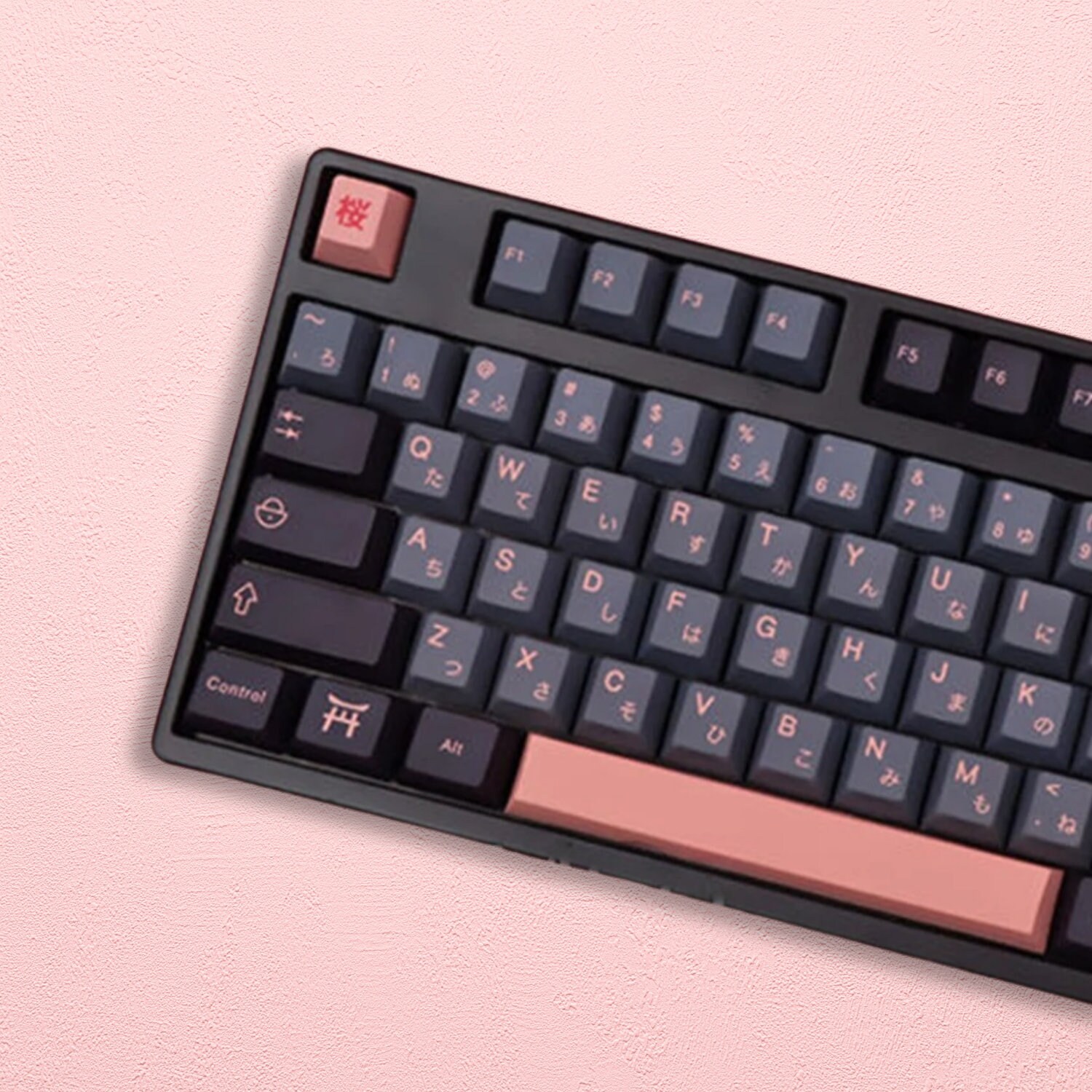 151 Keys Night Sakura Keycaps Set for Mechanical Keyboard, Cherry MX ...