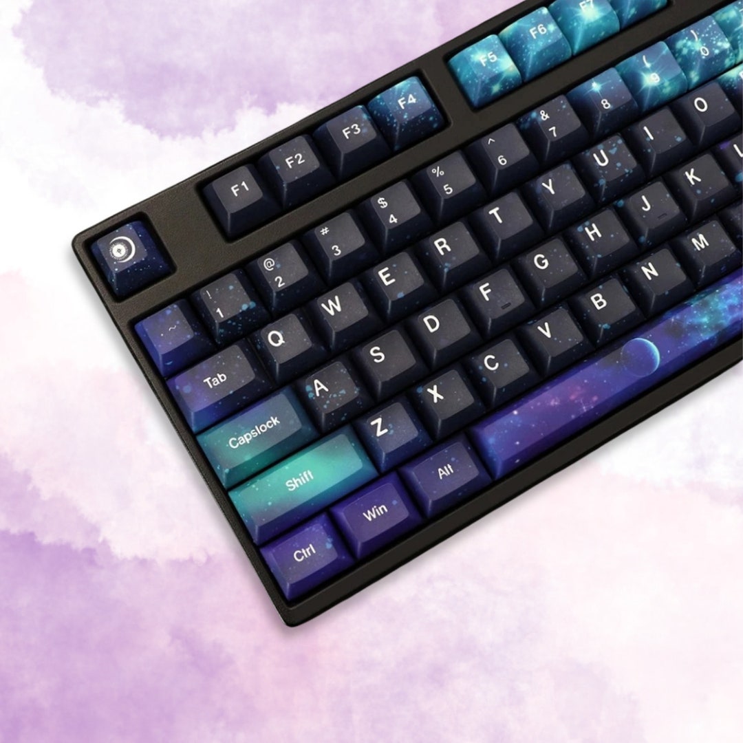 Moon & Space Theme Keycaps, 139pcs Starry Sky Keycaps Set, Kca Height ...