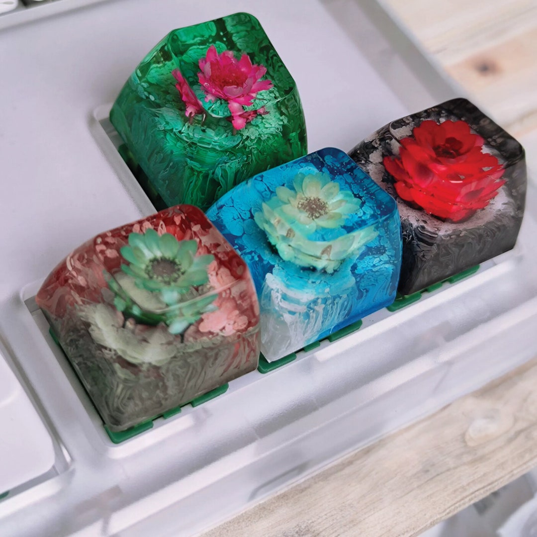 Resin Flowers Keycaps, Artisan Keycaps, ESC Flowers Keycaps, SA R3 ...