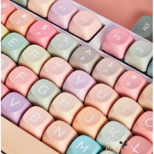 129pcs Candy Theme Keycaps, PBT Keycaps, MOA Profile Keycaps for ...