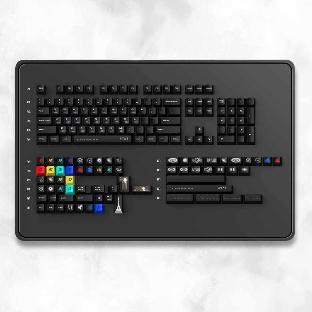 Interstellar Keycaps, 172 Key Space Theme Custom Keycap, Astronaut ...