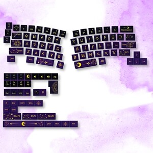 Magic Night Keycaps, Night Sky Magic Keycaps, PBT OEM Profile Keycaps ...