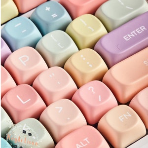 129pcs Candy Theme Keycaps, PBT Keycaps, MOA Profile Keycaps for ...
