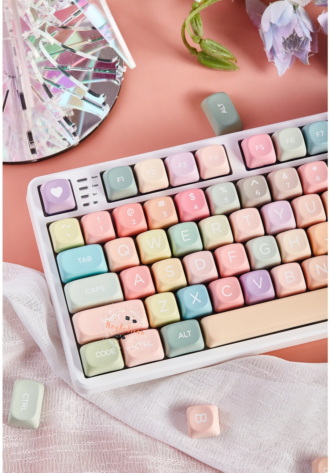 129pcs Candy Theme Keycaps, PBT Keycaps, MOA Profile Keycaps for ...