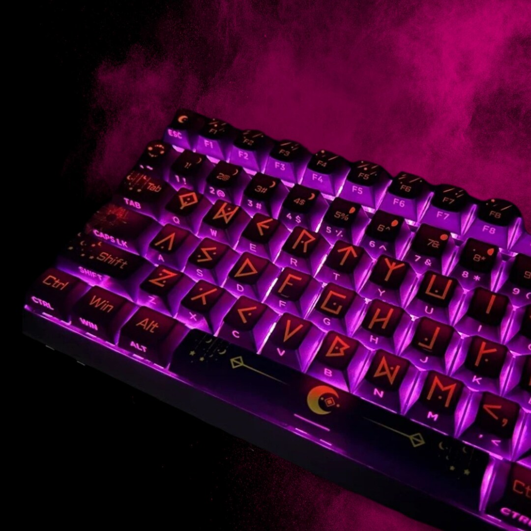 Magic Night Keycaps, Night Sky Magic Keycaps, PBT OEM Profile Keycaps ...