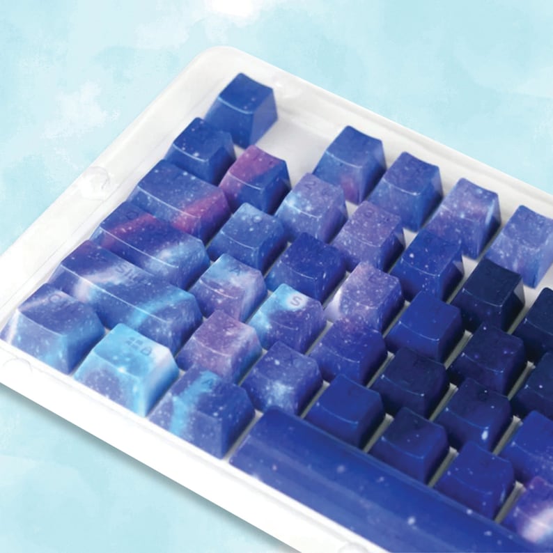 Beautiful Starry Sky Theme Keycaps, 108pcs Starry Night Sky Keycaps Set ...