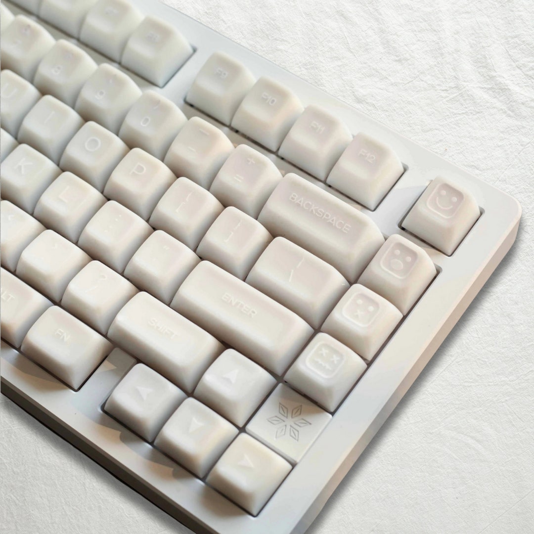 142 Keys Marble Translucent Keycaps, Milk White PBT Keycaps, Keycaps MX ...