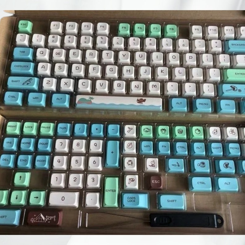 134 Key Cute Animal Crossing Keycaps Set for Mechanical Keyboard ...