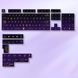 Magic Night Keycaps, Night Sky Magic Keycaps, PBT OEM Profile Keycaps ...