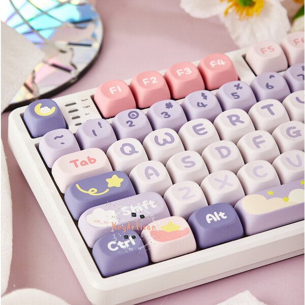 Cute Double Shot Pbt Keycaps - Etsy