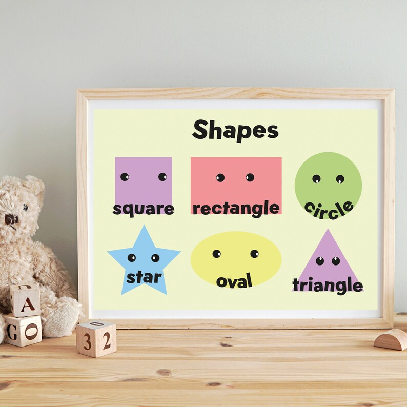 Children's Shapes Poster - Instant Download - Etsy