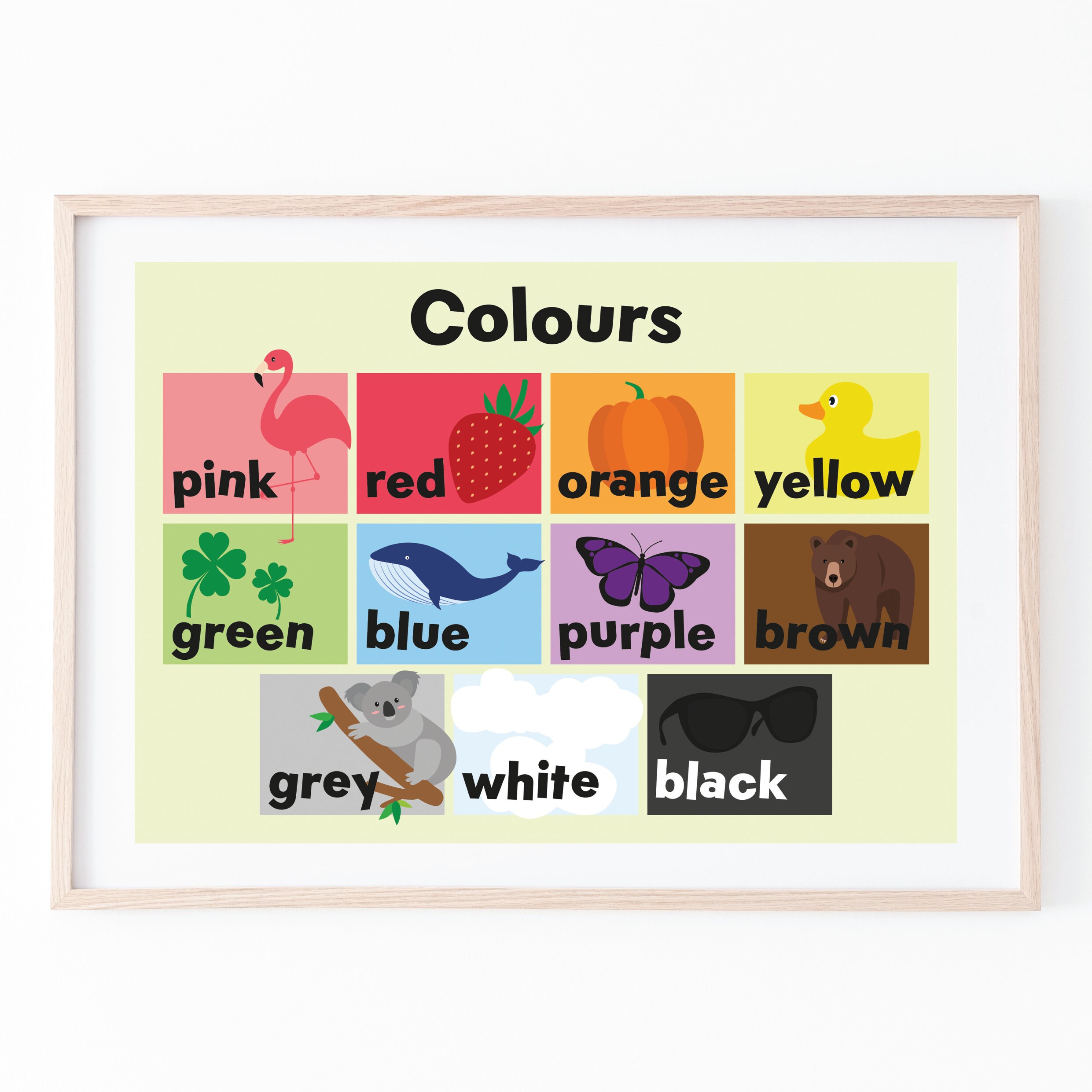 Children's Colours Poster - Instant Download - Etsy