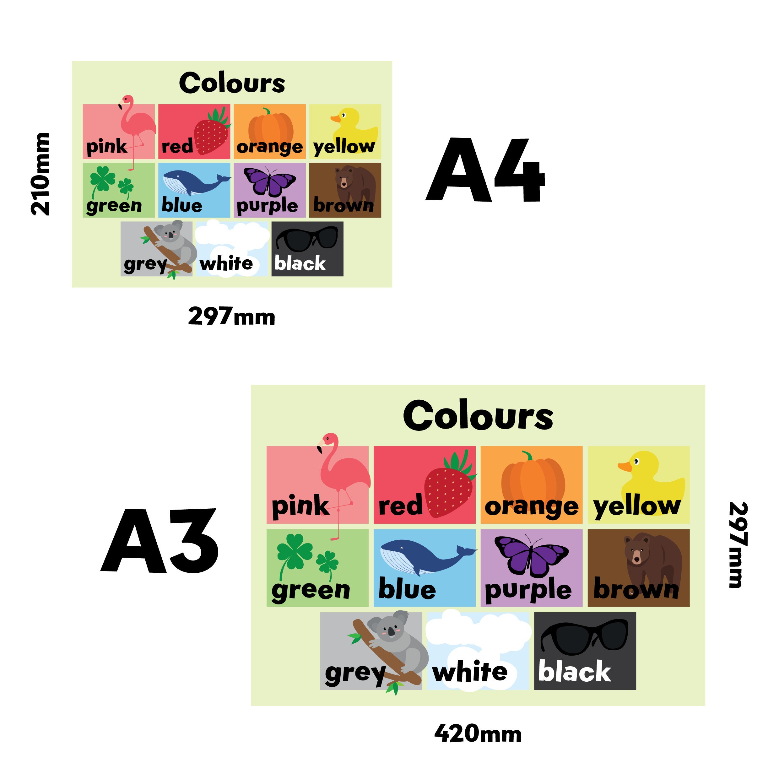 Children's Colours Poster - Instant Download - Etsy