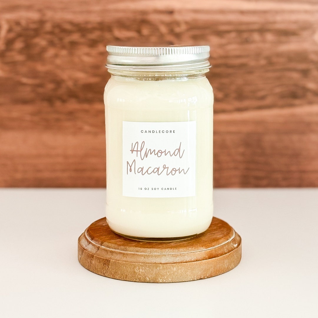 Almond Macaron Scented 100% Pure Soy Wax Scented Candles and Soy Wax ...