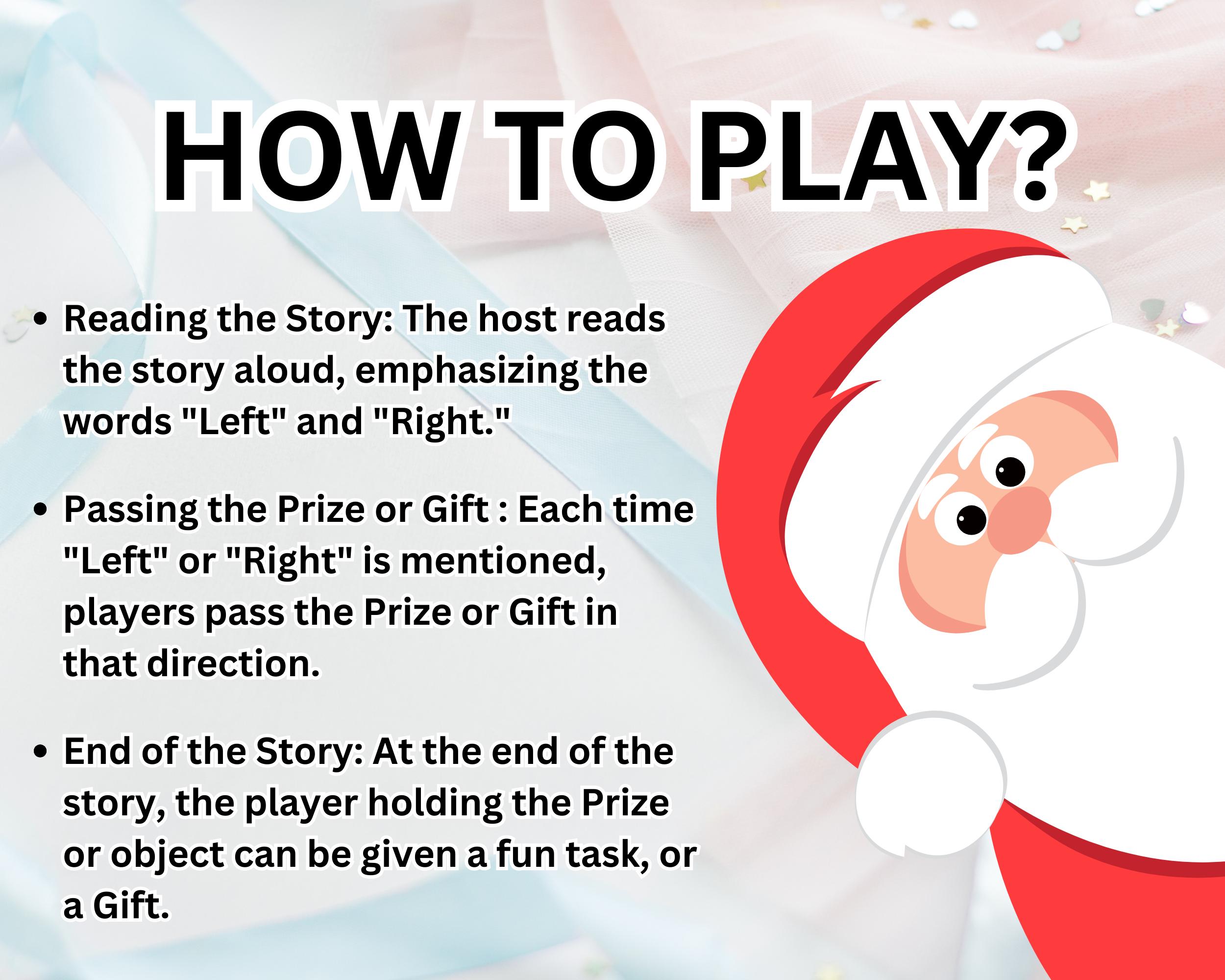 Christmas Left Right Game, Right Left Christmas Game, Christmas Pass ...