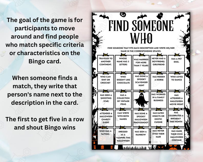 Get to Know You Bingo, Find Someone Who Bingo, Find the Guest Bingo ...