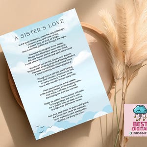 Sister's Love, Sister Funeral Poem, Grief and Sorrow Poem,bereavement ...