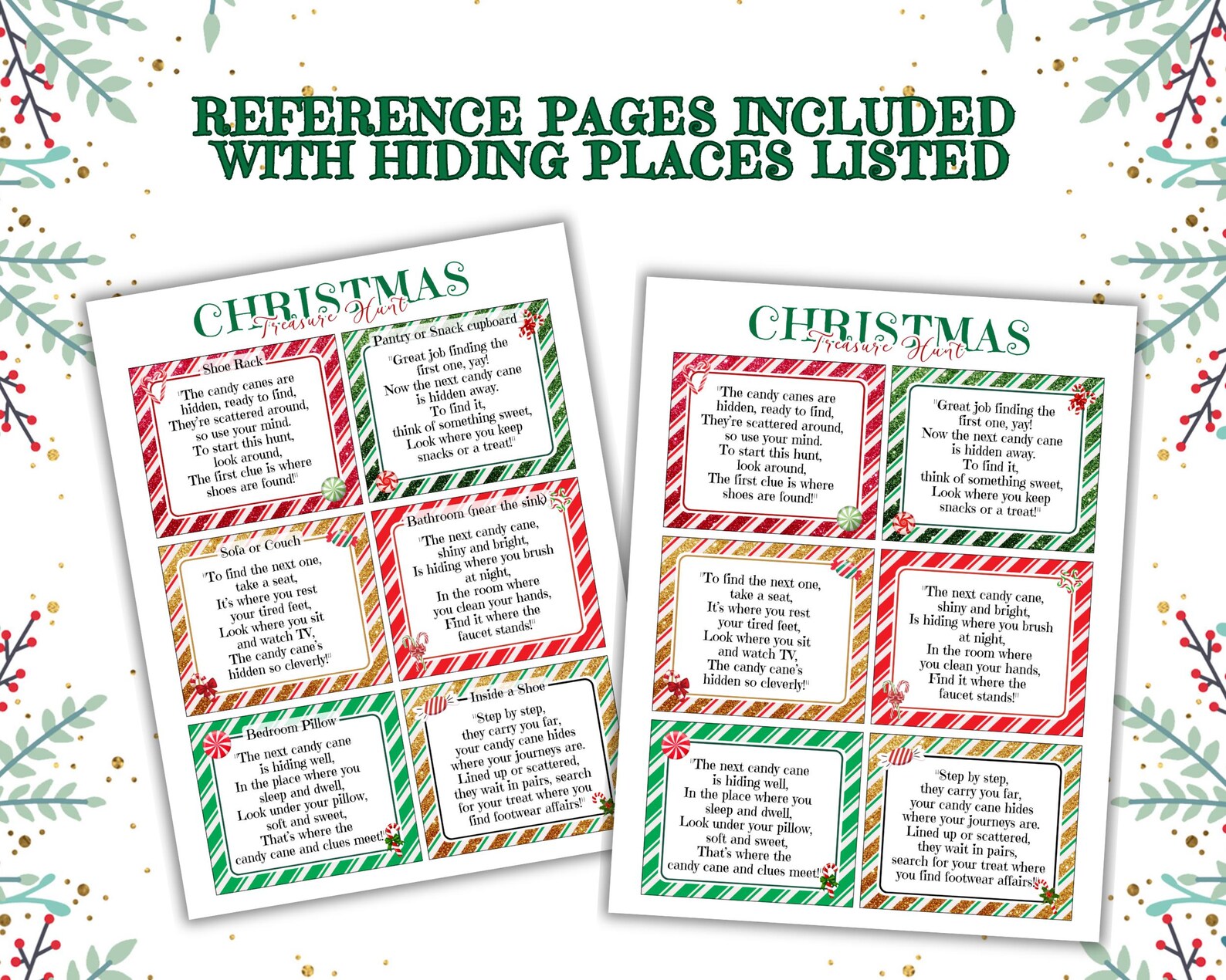 Candy Cane Treasure Hunt, Christmas Treasure Hunt, Candy Cane Christmas ...