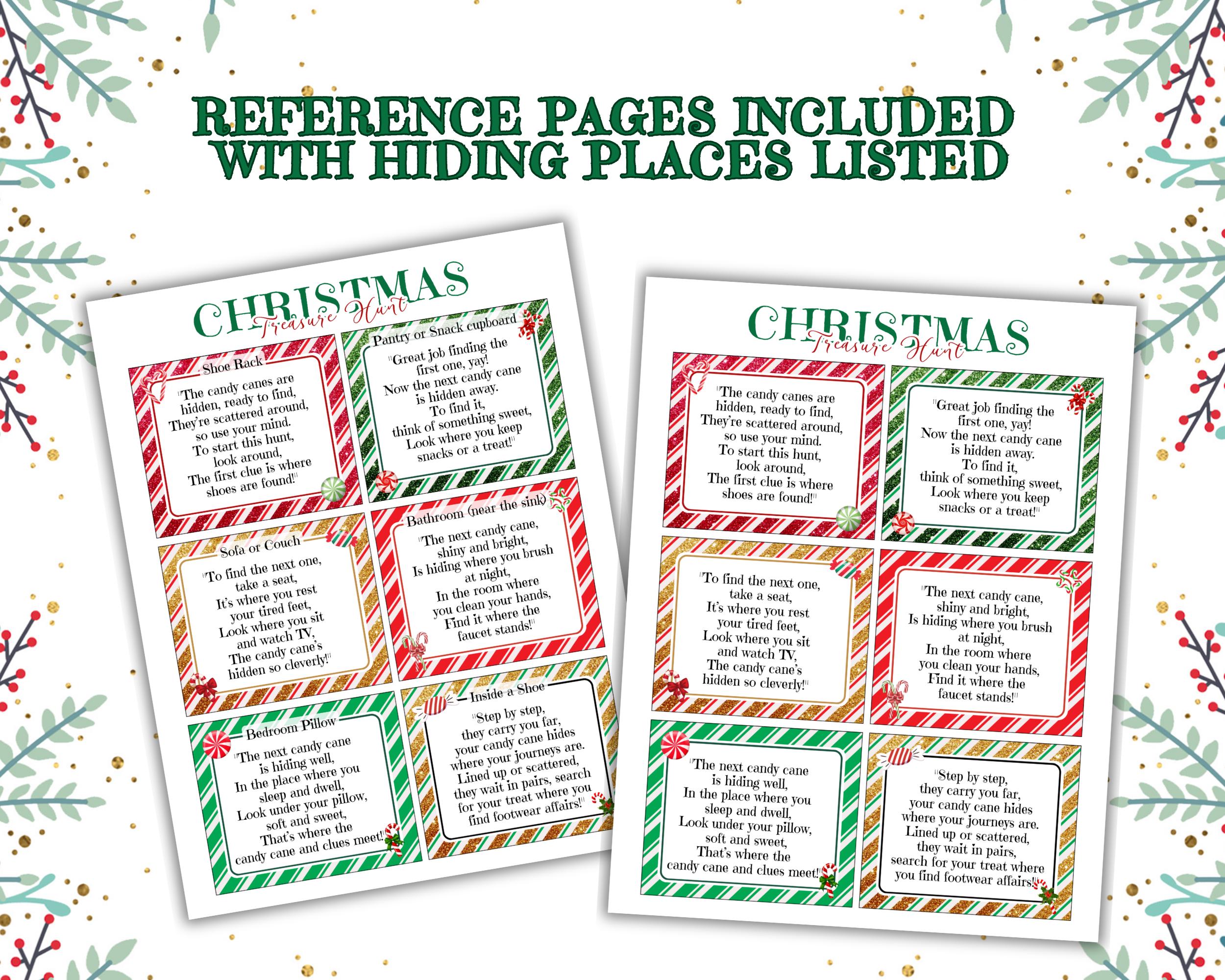 Candy Cane Treasure Hunt, Christmas Treasure Hunt, Candy Cane Christmas ...