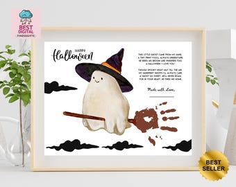 Boo Halloween Handprint, Halloween Printable Handprint Craft for Kids ...
