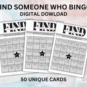 Get to Know You Bingo, Find Someone Who Bingo, Find the Guest Bingo ...