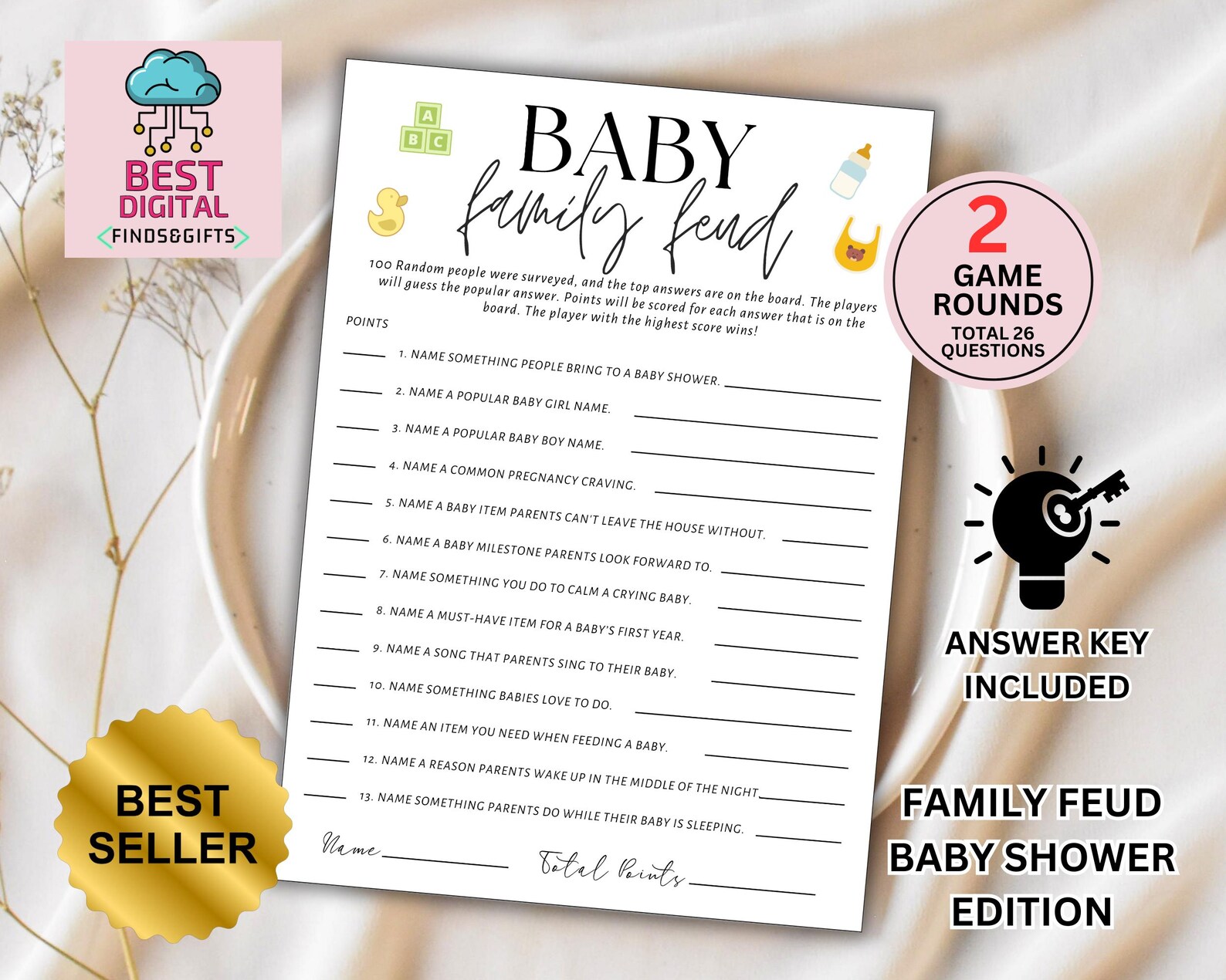 Baby Family Feud | Baby Shower Games Printable | Family Feud Game ...