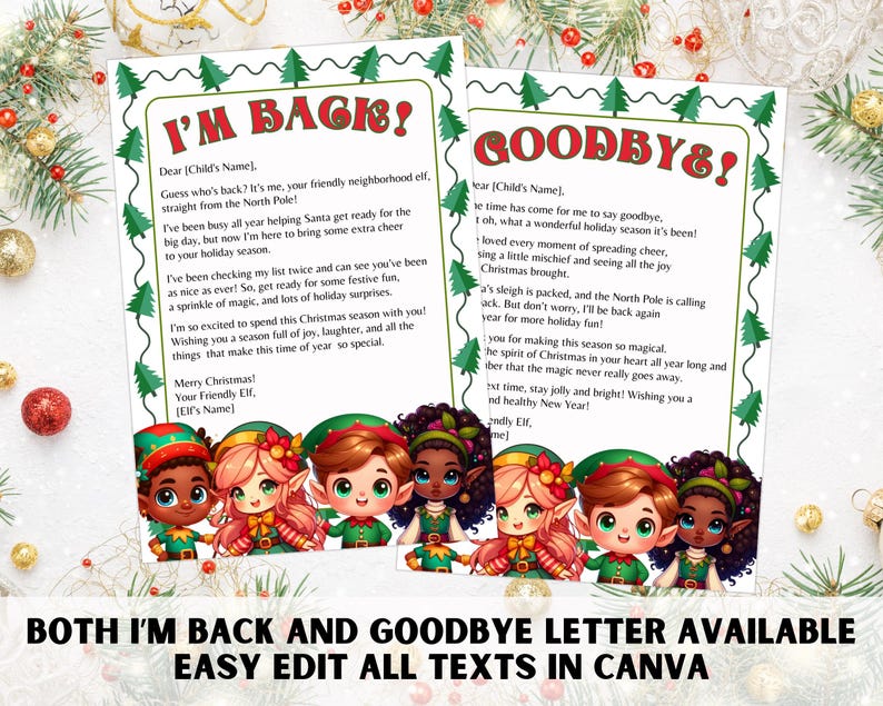 Editable Elf Letter, Elf Printable, Personalized Elf Letter, Elf on the ...