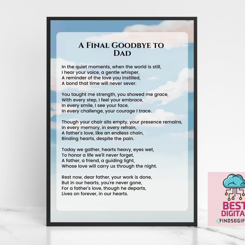 Funeral Saying Goodbye - Etsy