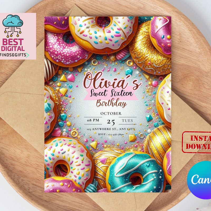 Donut Invitation - Etsy