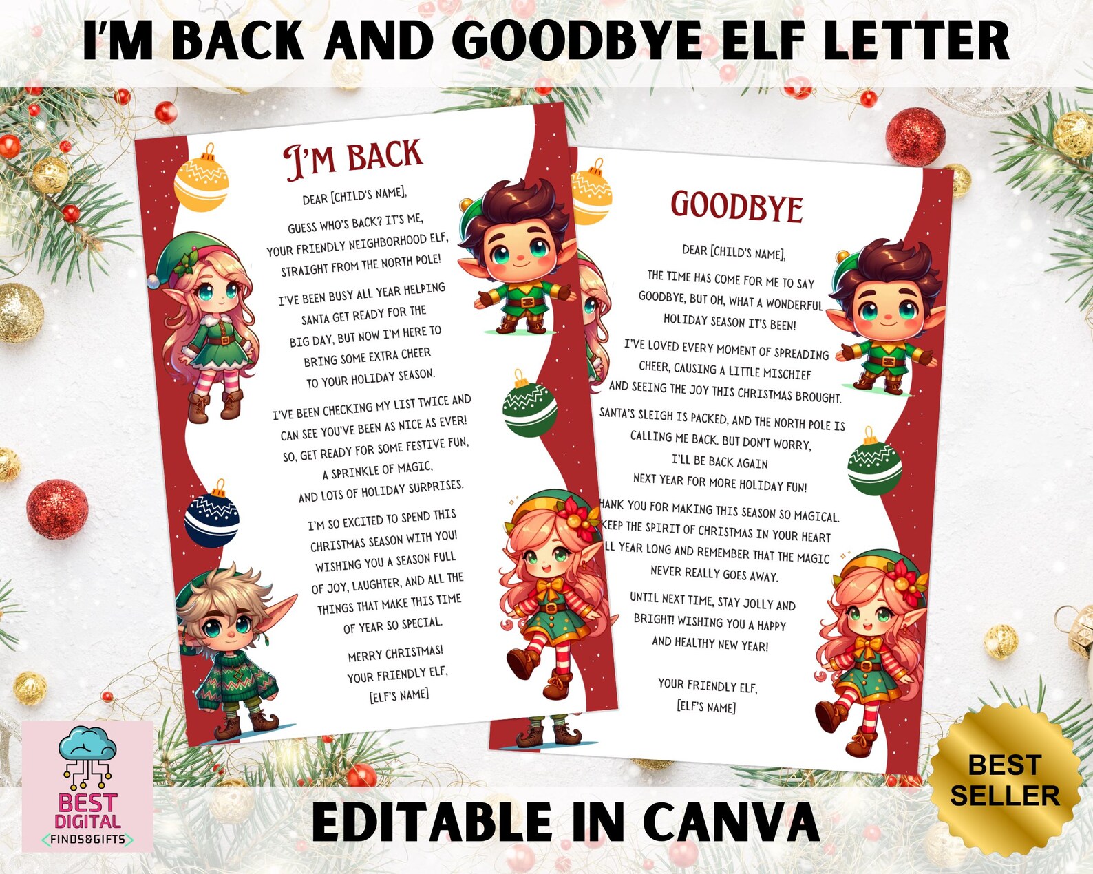 Editable Elf Letter, Elf Printable, Personalized Elf Letter, Elf on the ...